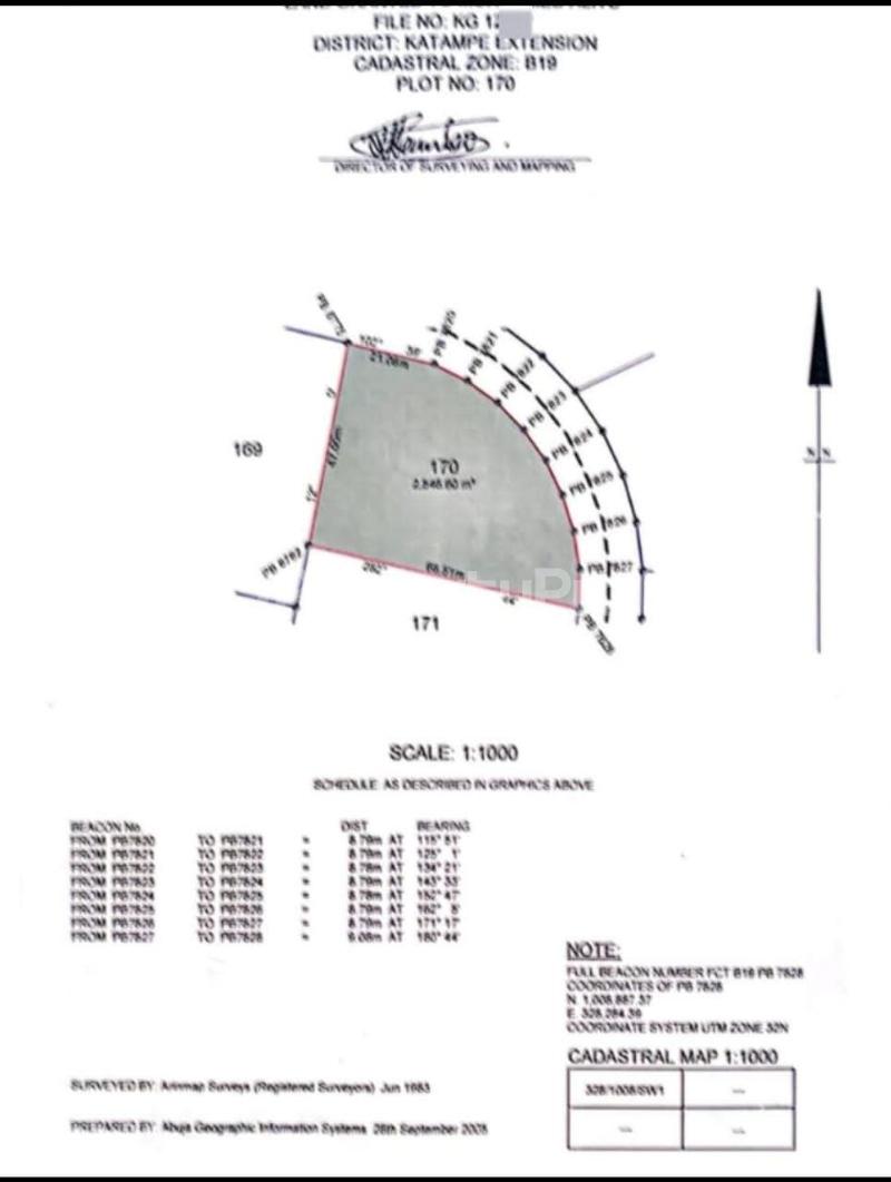 Buy 2546.60sqm Land in Katampe Ext Abuja (2MADC) | PropertyPro Nigeria